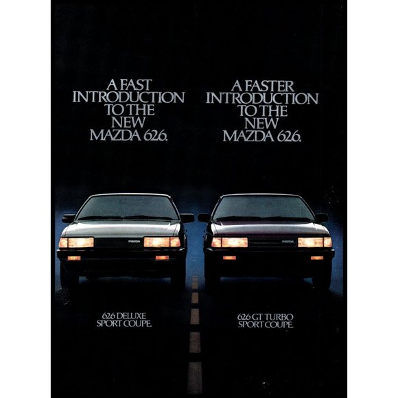 Mazda | Art | 986 Mazda 626 Deluxe And Gt Turbo Sport Coupe Vintage ...